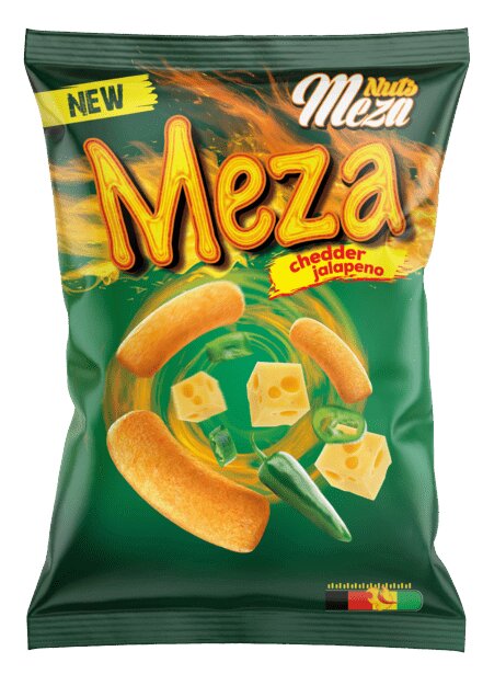 Meza Cheddar& Jalapone Puff Mais Chips 135g (6802)